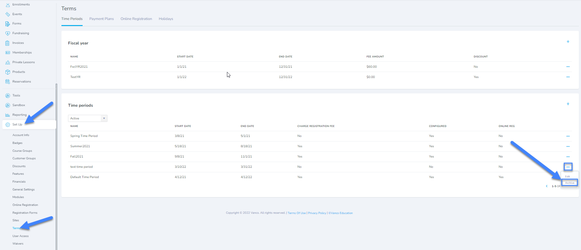How To Archive A Time Period And How To View An Archived Time Period In